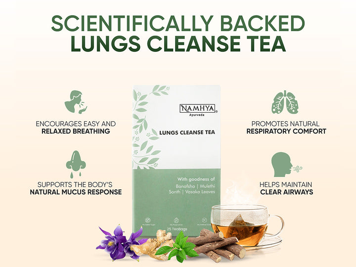 Namhya Lungs Cleanse Tea For Cold, Cough and Chest Congestion