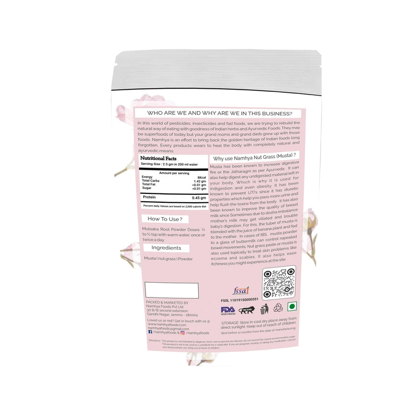 Namhya Mustaka (Nut grass) for Recurring Fever & Infection (100g) – NAMHYA